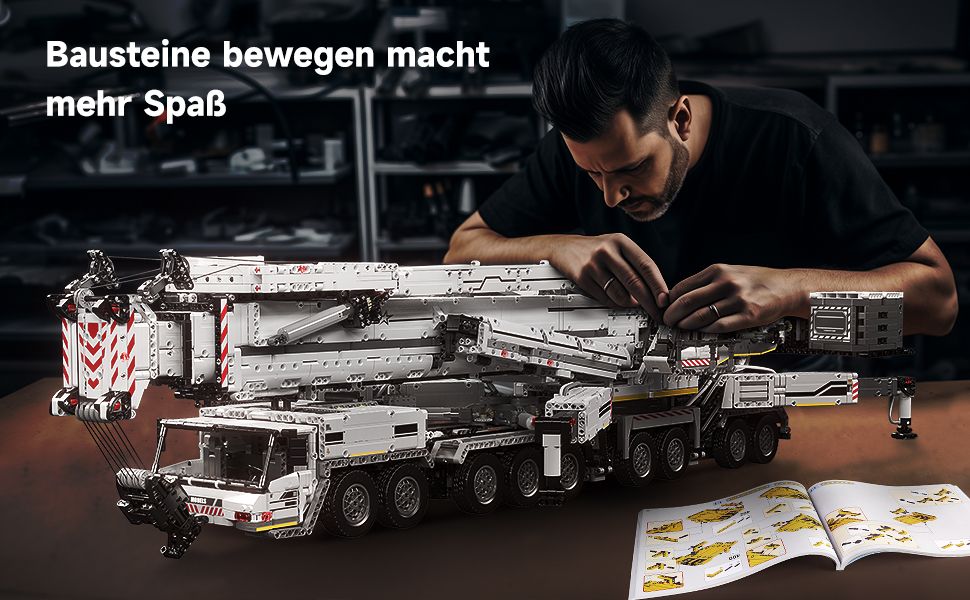 Конструктор Mould King 17007 Кран Ultimate Liebherr LTM 11200 белый ...