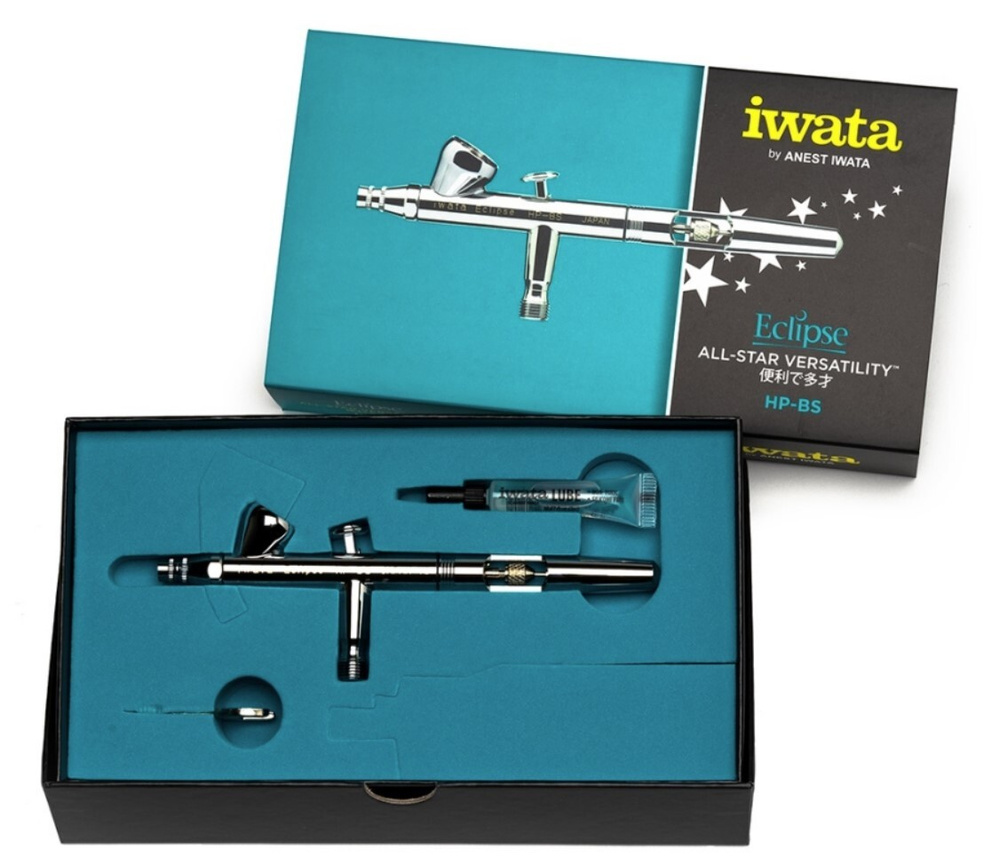 Аэрограф Anest Iwata Eclipse HP-BS, самоцентрирующееся сопло 0,3 мм. верхняя чашка 1,5 мл. без ...