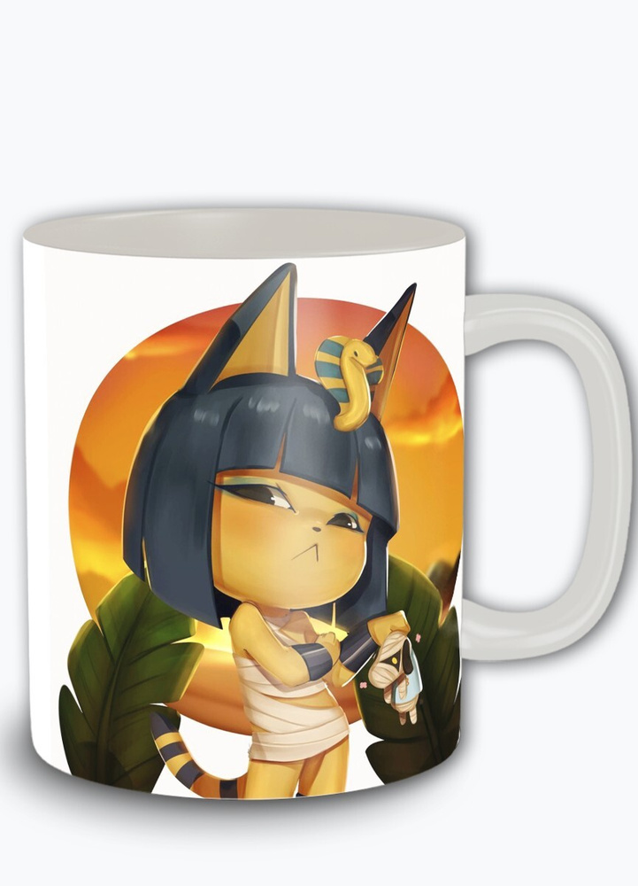 Кружка "мемы анкха ankha animal crossing, энимал кроссинг - 5766", 350 ...