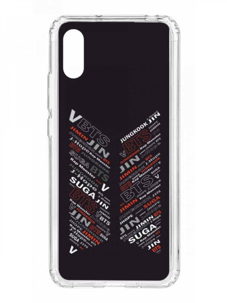 Чехол на Xiaomi Redmi 9A/Сяоми Редми 9А Kruche Print с рисунком BTS ...