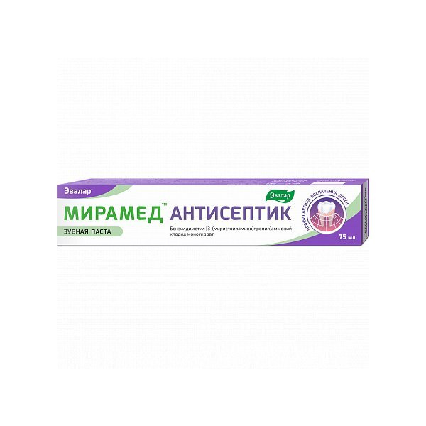 МИРАМЕД АНТИСЕПТИК паста зубная туба 75мл - купить с доставкой по ...