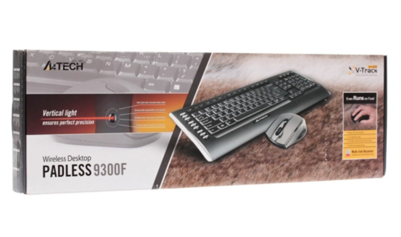 Клавиатура и мышь беспроводная A4Tech 9300F цвет черный, интерфейс USB ...