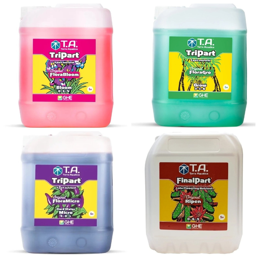 Комплект удобрений Terra Aquatica TriPart Grow + Micro HW + Bloom + Ripen 4 шт. по 5л - купить с ...