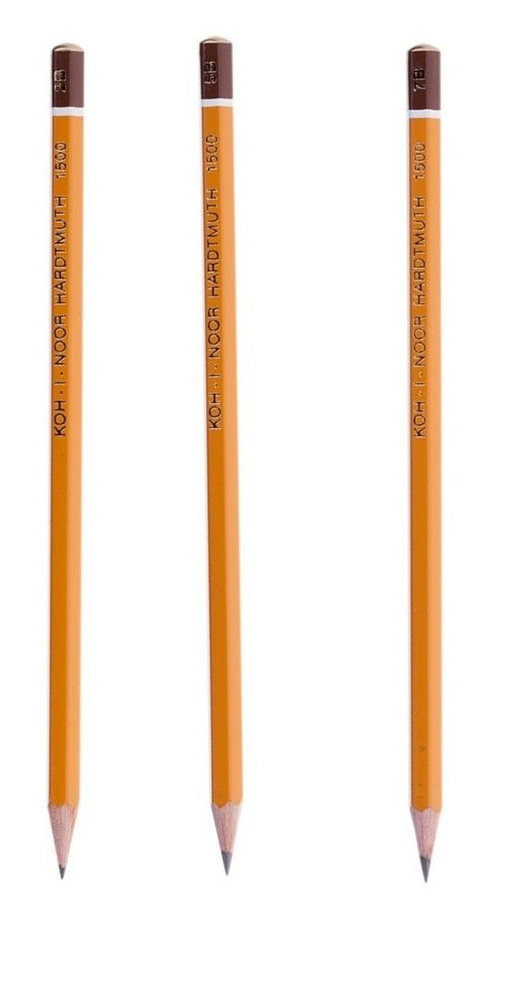 Набор чернографитных карандашей, 3 шт, KOH-I-NOOR HARDTMUTH 1500 ...