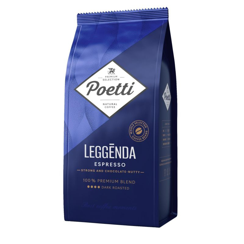 Кофе Poetti Leggenda Espresso в зернах, 1кг - купить с доставкой по ...