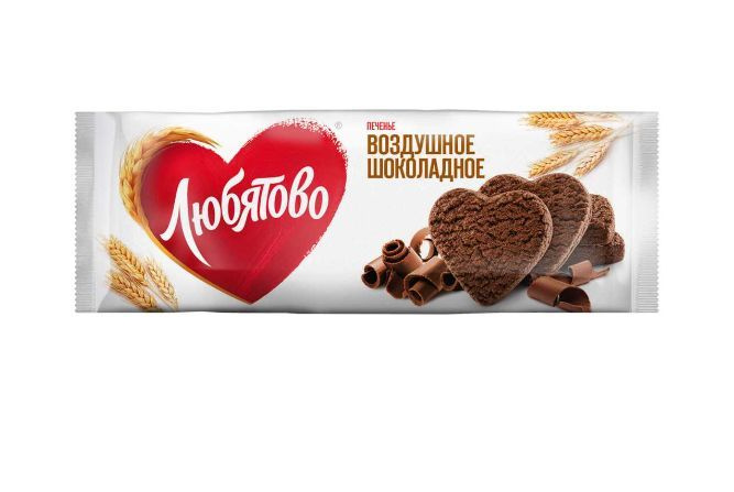 Печенье ЛЮБЯТОВО Воздушное шоколадное, 200г. 6 штук - купить с ...