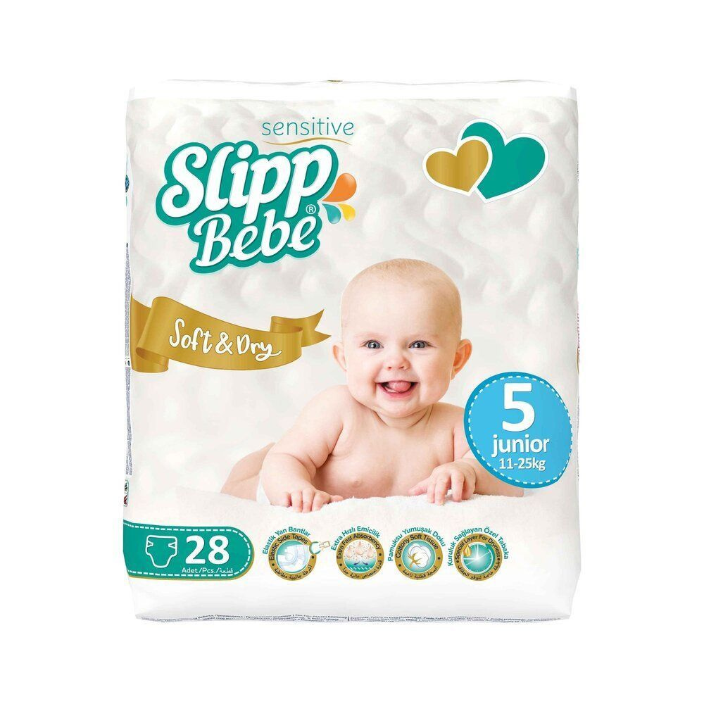 Slipp Bebe Детские подгузники ( 11 - 25 кг), 5 Junior, 28 шт купить на ...