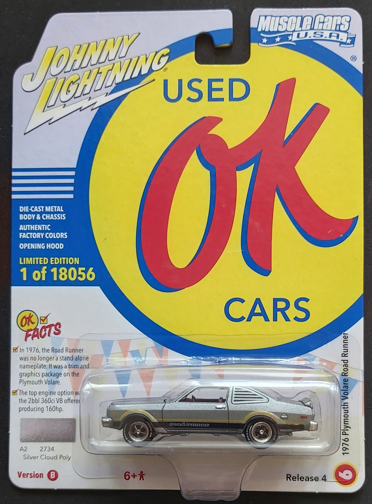 Johnny Lightning, Muscle Cars USA, 1976 Plymouth Volare Road Runner ...