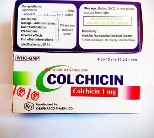 Colchicin - 1 mg, 100 капс, Франция-Вьетнам - купить с доставкой по ...