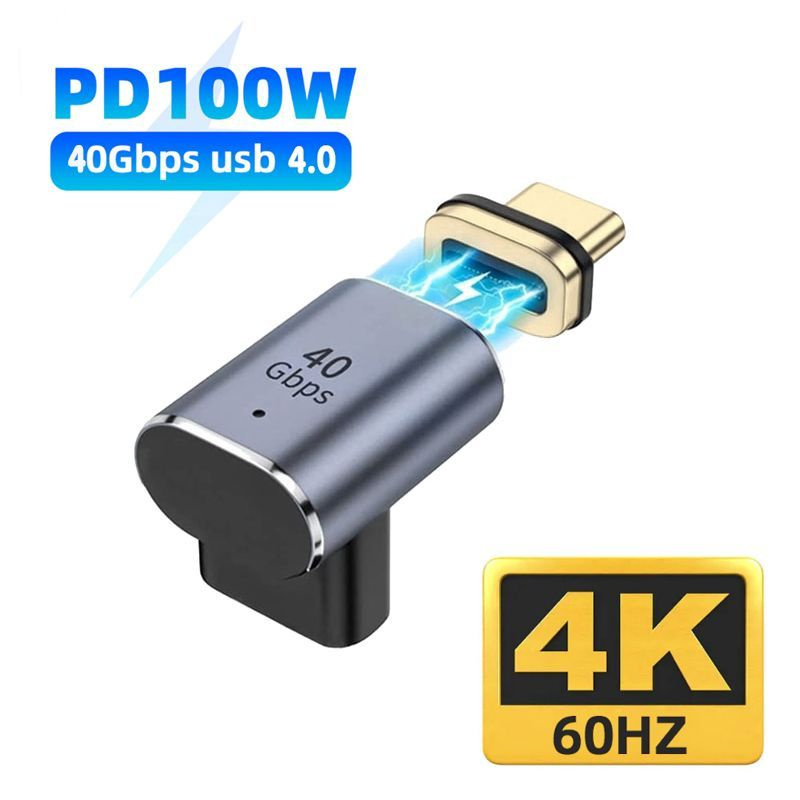 Переходник адаптер магнитный 40 Гбит с Usb Type C4 0 24 Pin Pd100w