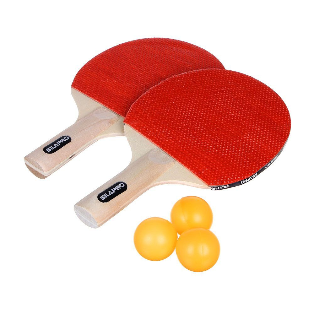 Набор для настольного тенниса (ракетка 2 штуки, мяч 3 штуки), дерево ...