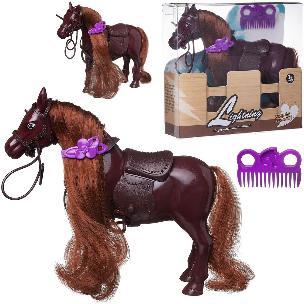 Фигурка Junfa Лошадка коричневая, 16х5х17 - купить с доставкой по выгодным ценам в интернет ...