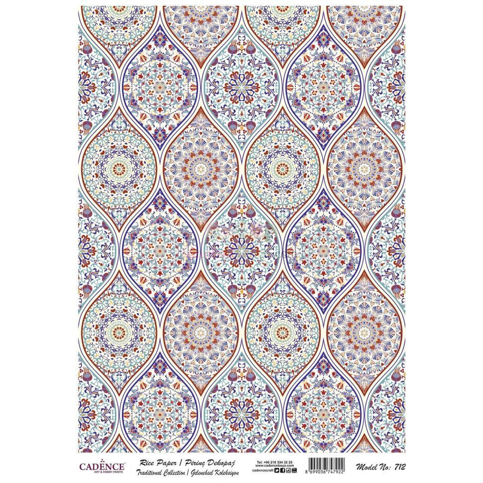 Декупажная карта на рисовой бумаге Cadence Rice Paper А 3 №712