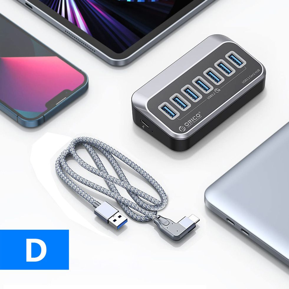 Док-станция для ноутбука orico usb a 3.2 hub type c splitter 10gbps ...