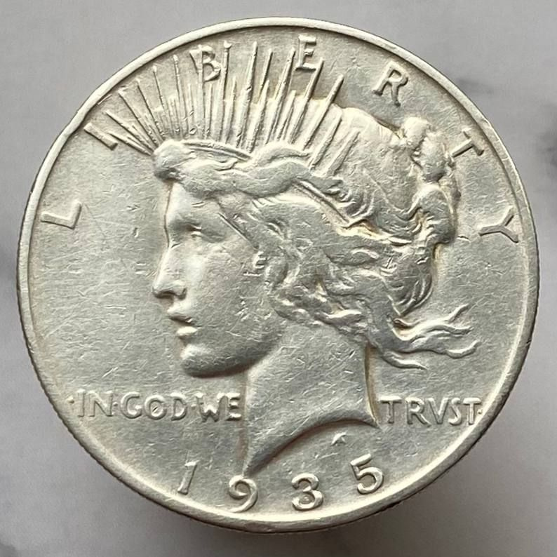 Монета 1 доллар США 1935 Серебряный доллар Оригинал! Отличное состояние ...