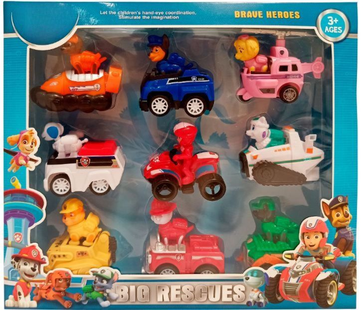 Игровой набор щенки спасатели с машинками ,фигурки можно менять местами ...