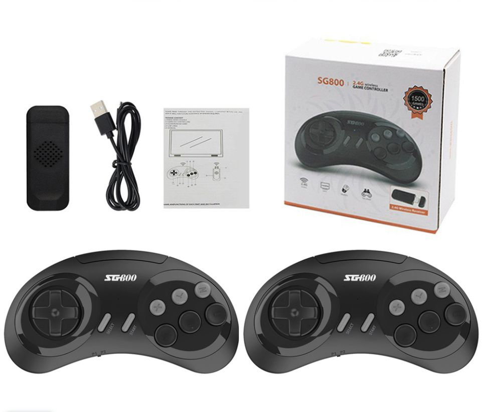 Игровая приставка с 2-мя беспроводными джойстиками/все хиты приставок 8 ...