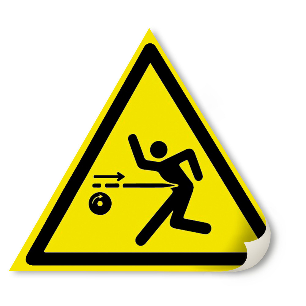 Наклейка W84 "Осторожно. Возможно возникновение удара (обратной отдачи ...