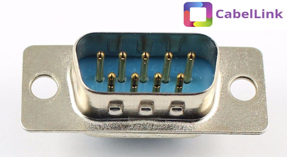 Разъем Штекер D-Sub DB-9M (COM) с корпусом на кабель под пайку - купить ...