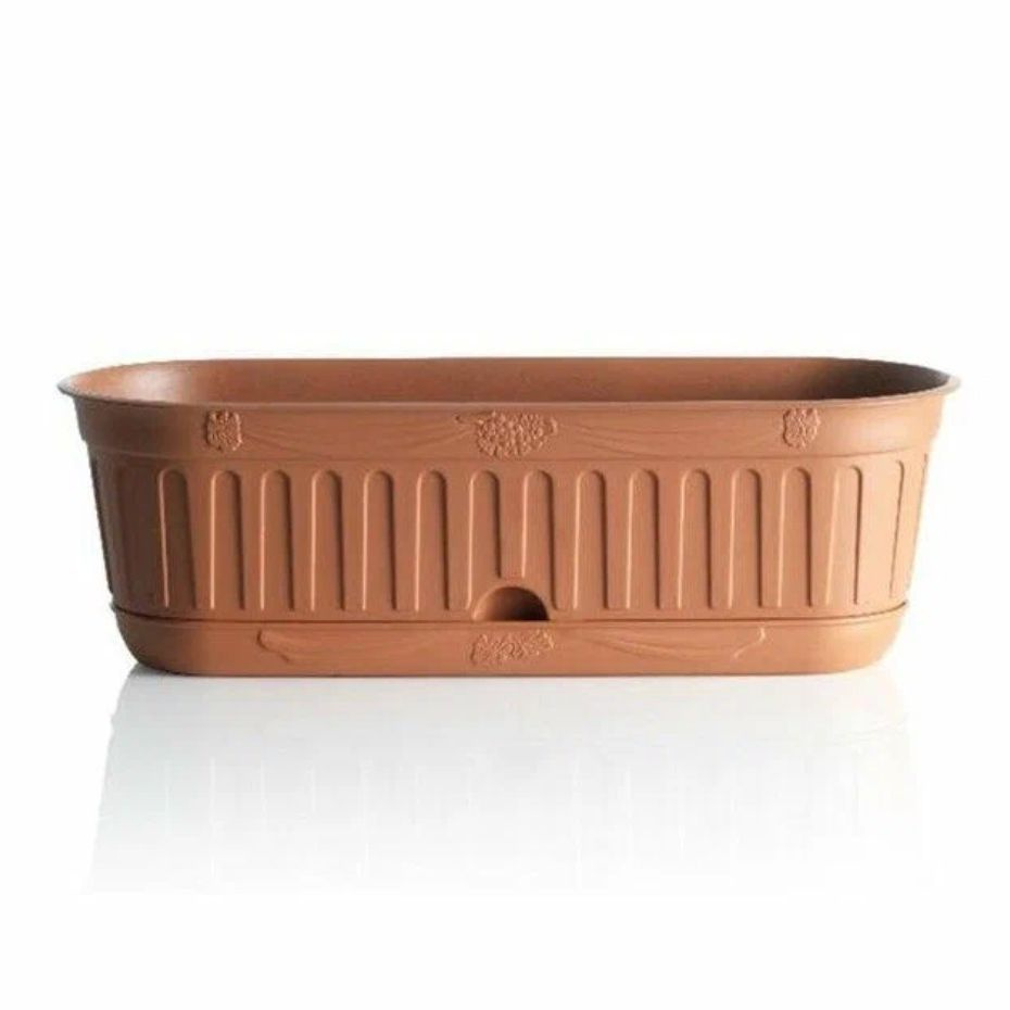 Балконный ящик для цветов ЭТИКА с поддоном 38см - купить с доставкой по ...