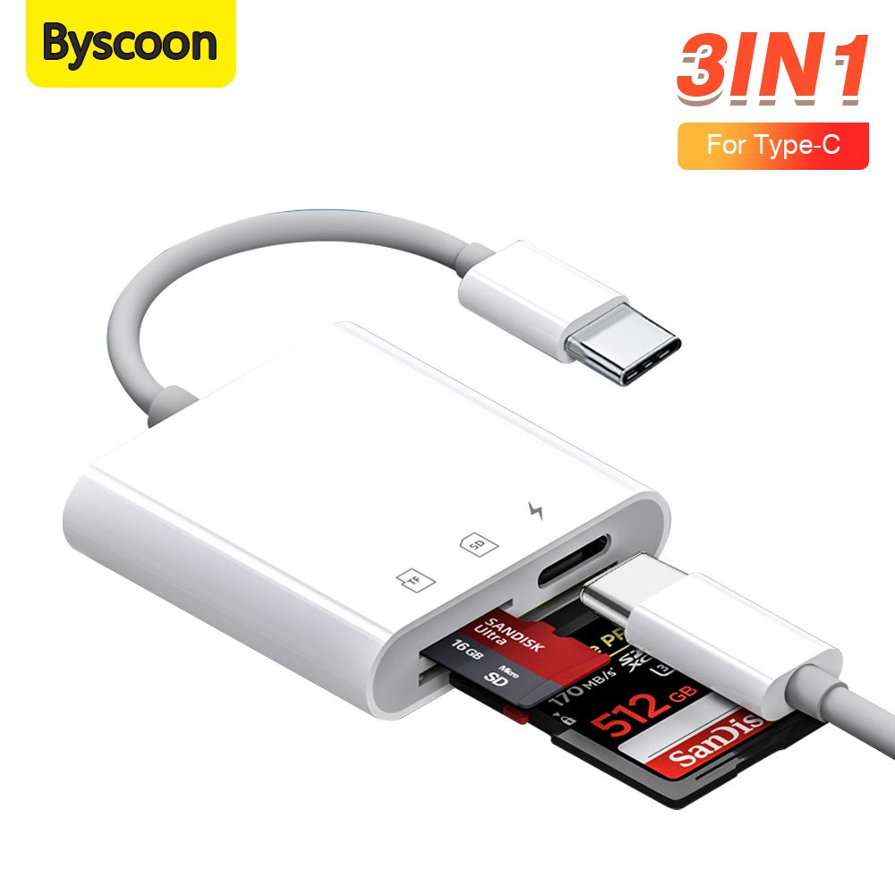 Кардридер 3 в 1 универсальный Usb Type C Micro Sd Sd карт памяти