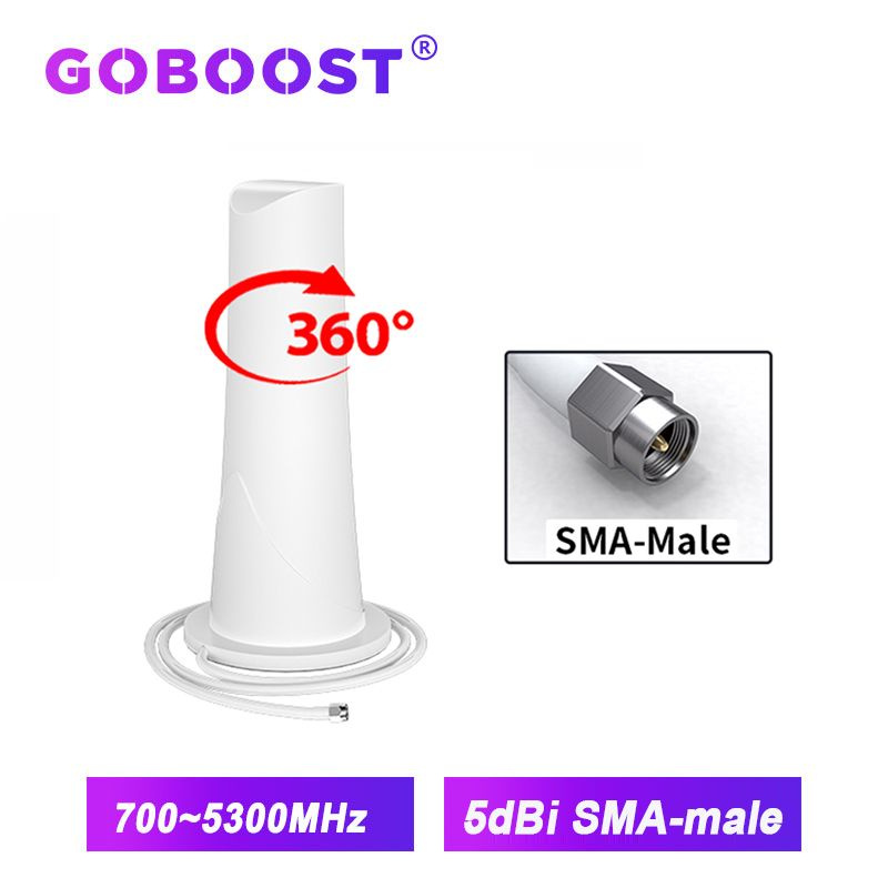 Роутер Goboost 360 градусов внутренняя антенна, 2G 3G 4G, полный диапазон 700-5300MHz, 5dbi ...