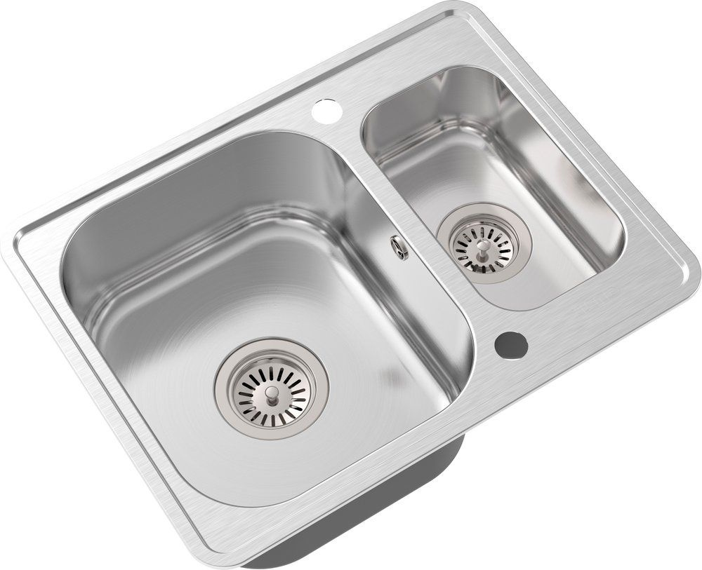 Мойка кухонная Oulin OL-0304 металлическая, прямоугольная, 62x47 ...