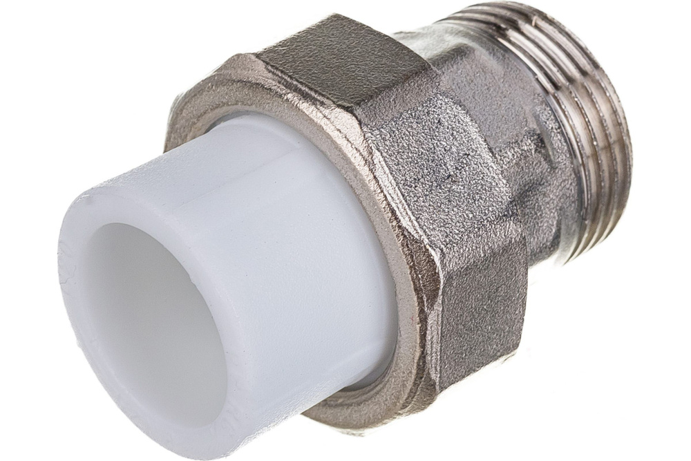 Муфта разъемная 20 х 3/4' НР полипропиленовая PPR белая 10156120 VALFEX ...