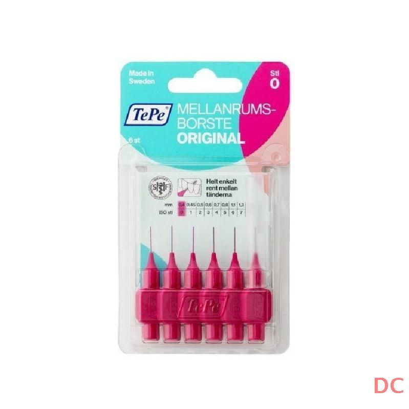 Межзубные ершики TePe Interdental Brush № 0, диаметр 0,4мм - купить с ...