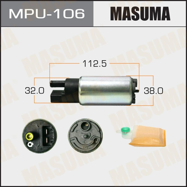 Насос топливный Masuma 100L/h, 3kg/cm2 сетка MPU-040, MPU-106 купить на ...