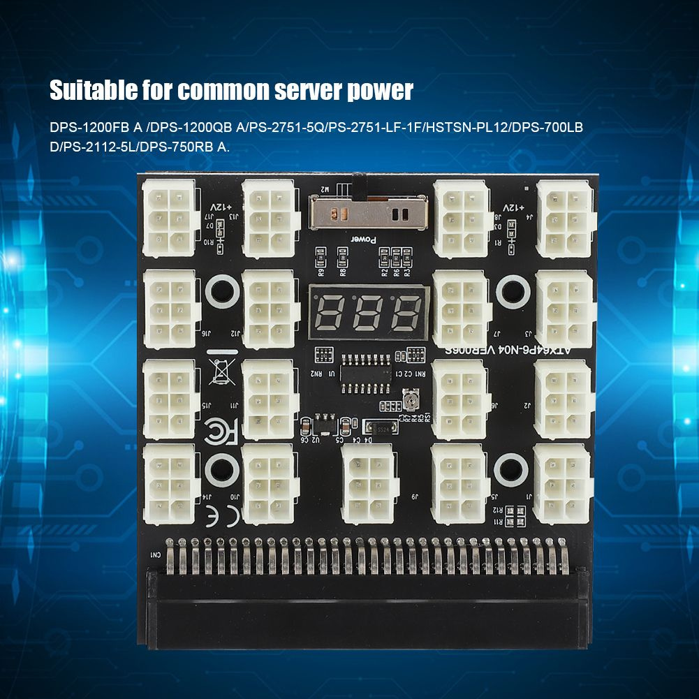 PCI-E адаптер, поддержка 1600W, для майнинга купить на OZON по низкой ...