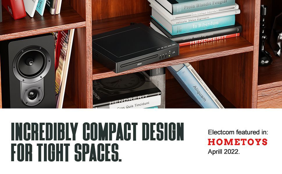 DVD-плеер ELECTCOM DVD225, черный, HD 1080P, с выходами HDMI и AV, в ...