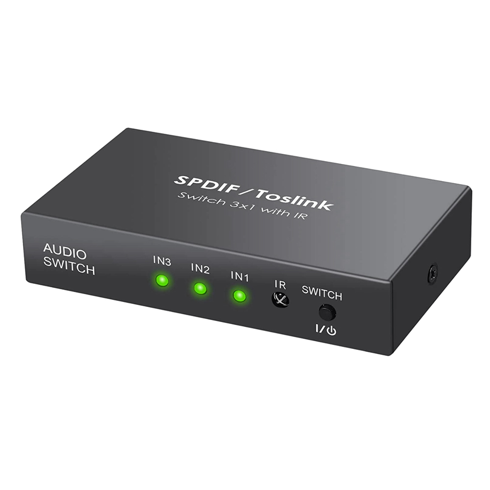 Цифровой оптический аудиокоммутатор 3X1 SPDIF Toslink Switch Box купить ...