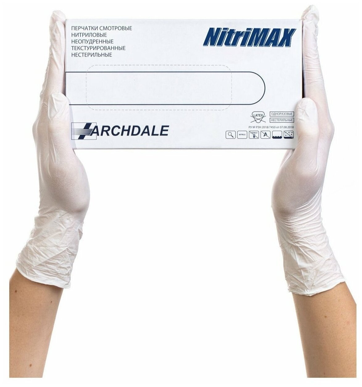 Перчатки NitriMax, 100, S, Нитрил, белый купить на OZON по низкой цене ...