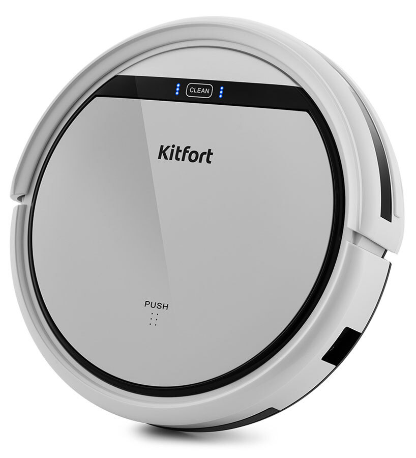Kitfort Робот-пылесос KT-518, белый купить на OZON по низкой цене (135725152)