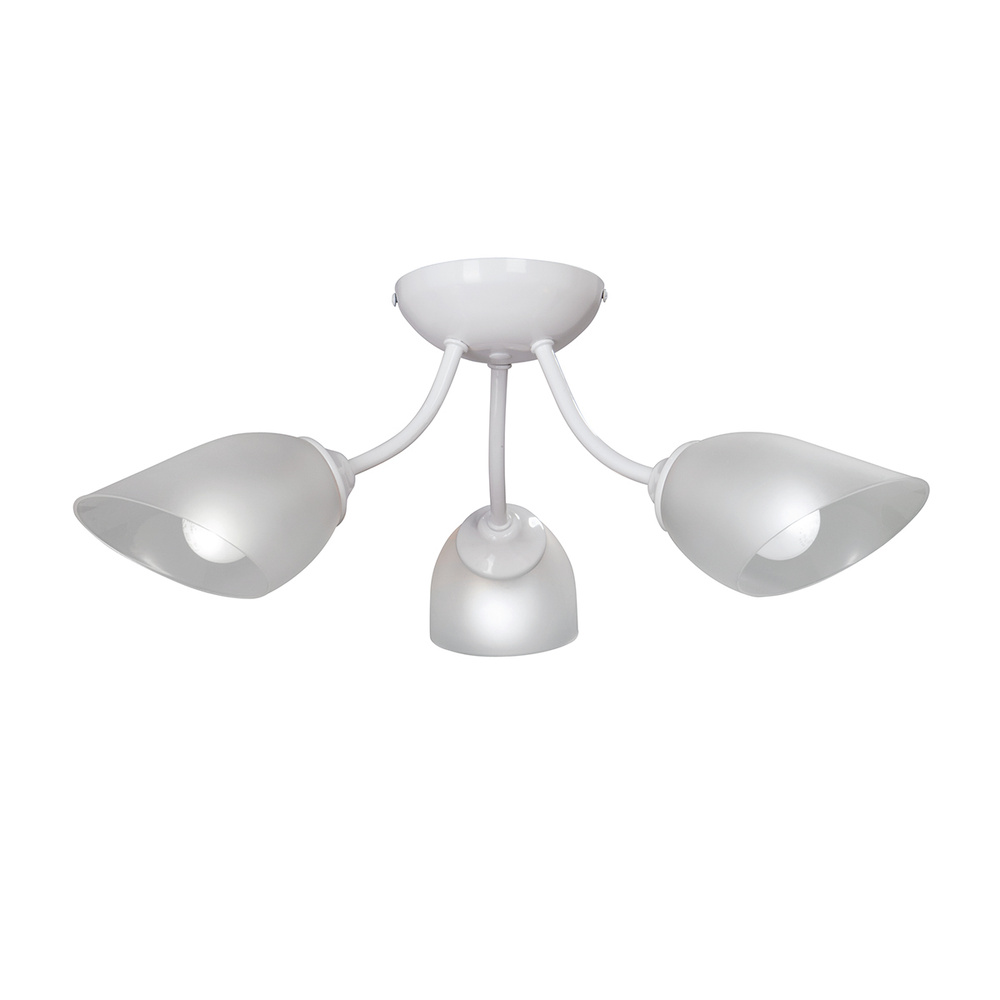 Люстра потолочная Vitaluce V3405-0/3PL , 3 лампы 9м2, Е14, макс. 40Вт, цвет белый глянцевый ...