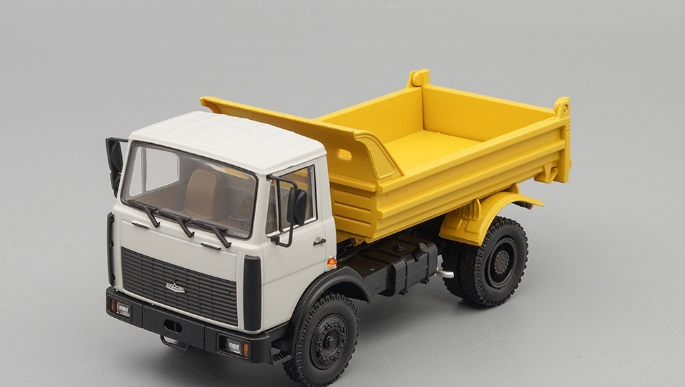 Масштабная модель 1/43 МАЗ 5551 самосвал (1991-1997), серый / жёлтый - купить в интернет ...