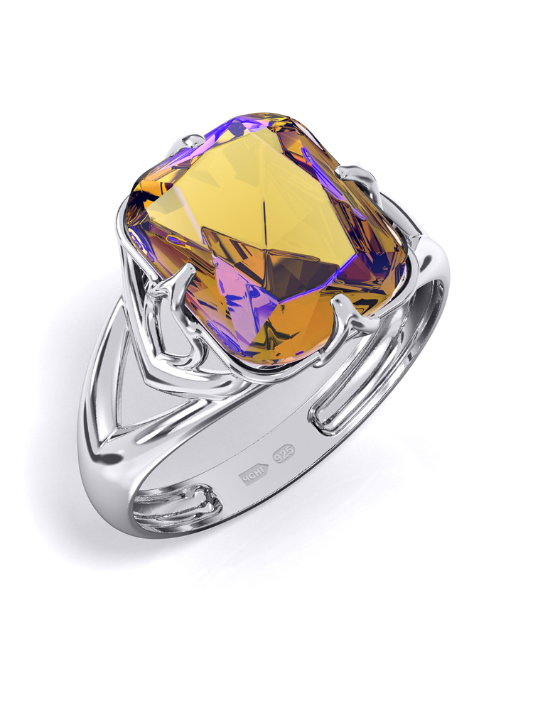 Элегант Голд Кольцо Серебро родированное 925 пробы купить на OZON по ...