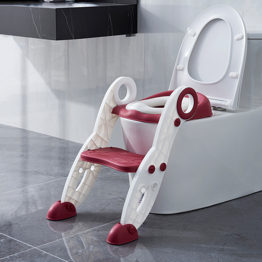 Сиденье для унитаза Pituso с лесенкой и ручками накладка на унитаз Red/Красный с лесенкой купить ...
