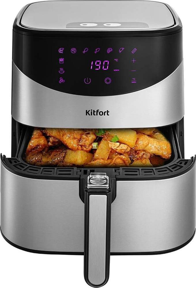 Kitfort Аэрогриль КТ-2231, серый металлик купить на OZON по низкой цене (464119979)