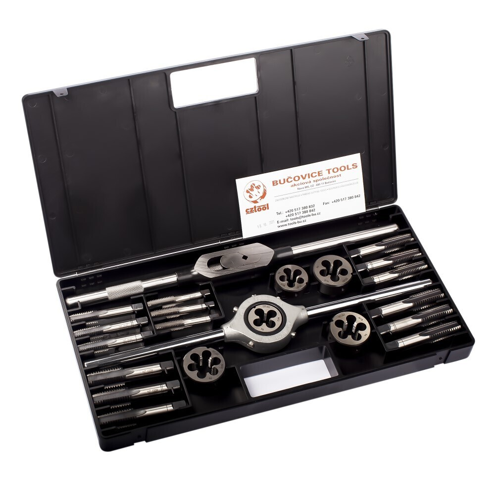 Набор метчиков и плашек M12-M20 23пр CS(115CrV3) Bucovice(CzTool) M2-II 310200 - купить по ...