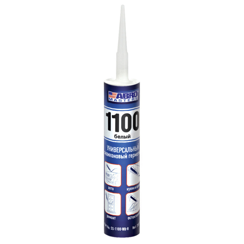 Герметик силиконовый Abro Masters белый 70 г ,SS-1100-3-WHT - купить по ...
