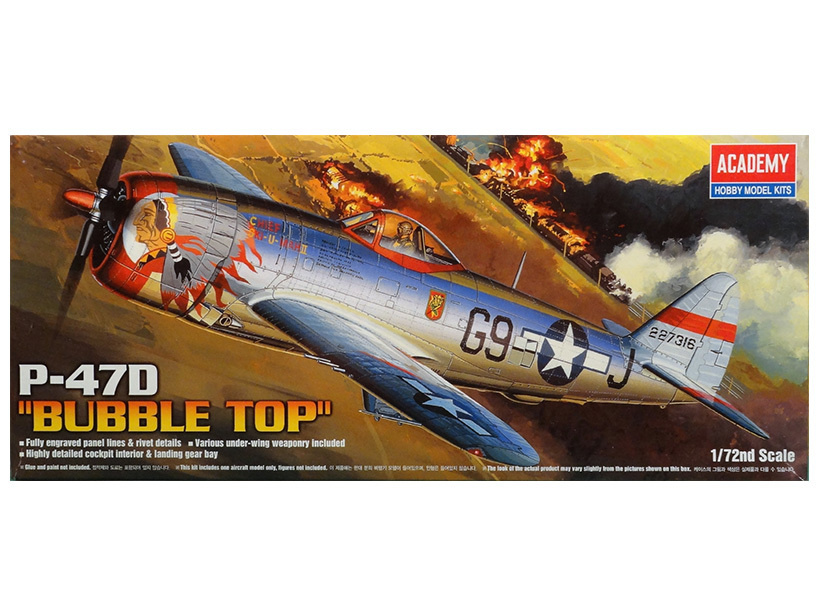12491 Academy сборная модель Самолет P-47D Bubble top (1:72) - купить с ...