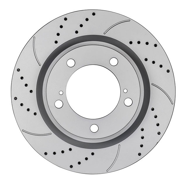Диск тормозной передний левый перфорация с насечками + GEOMET CWORKS ...