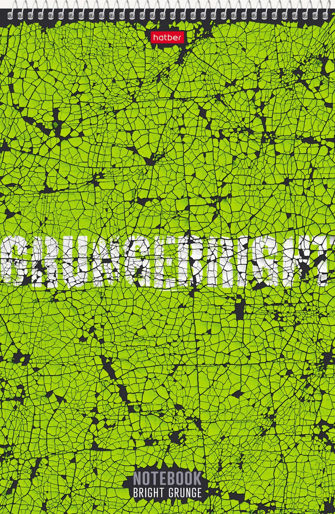 Блокнот Hatber 60л А4 клетка УФ-лак жесткая подложка на спирали-Яркий гранж- - купить с ...