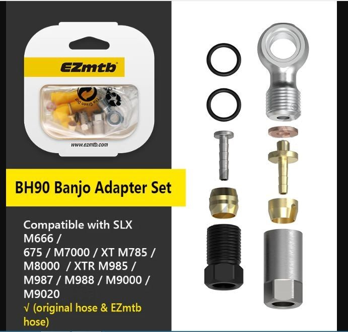 Ремкомплект гидролинии Shimano BH90 Banjo Fitting Kit Ezmtb, комплект ...