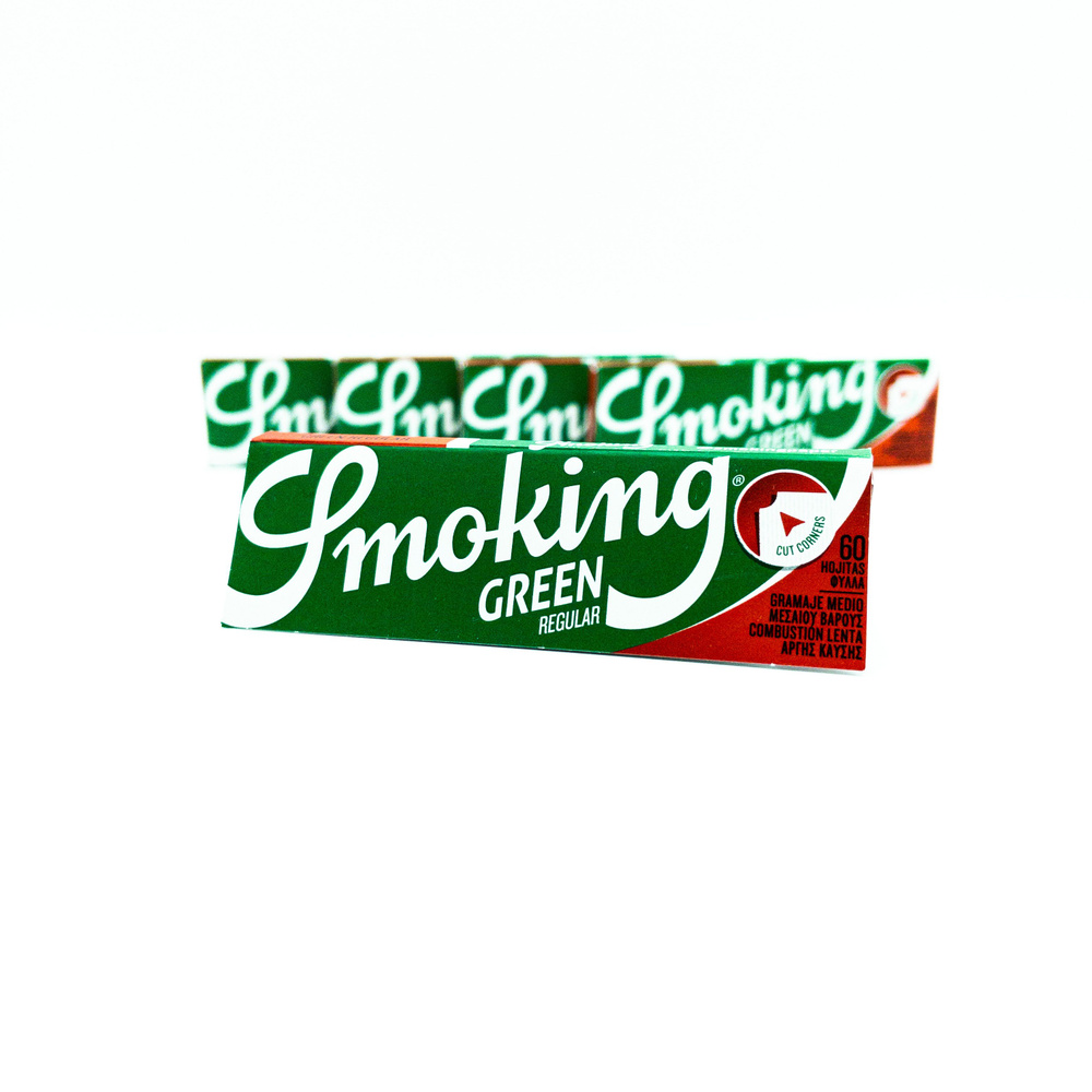 Бумага для самокруток Smoking Green Cut Corners (Обрезанные углы) (5 ...