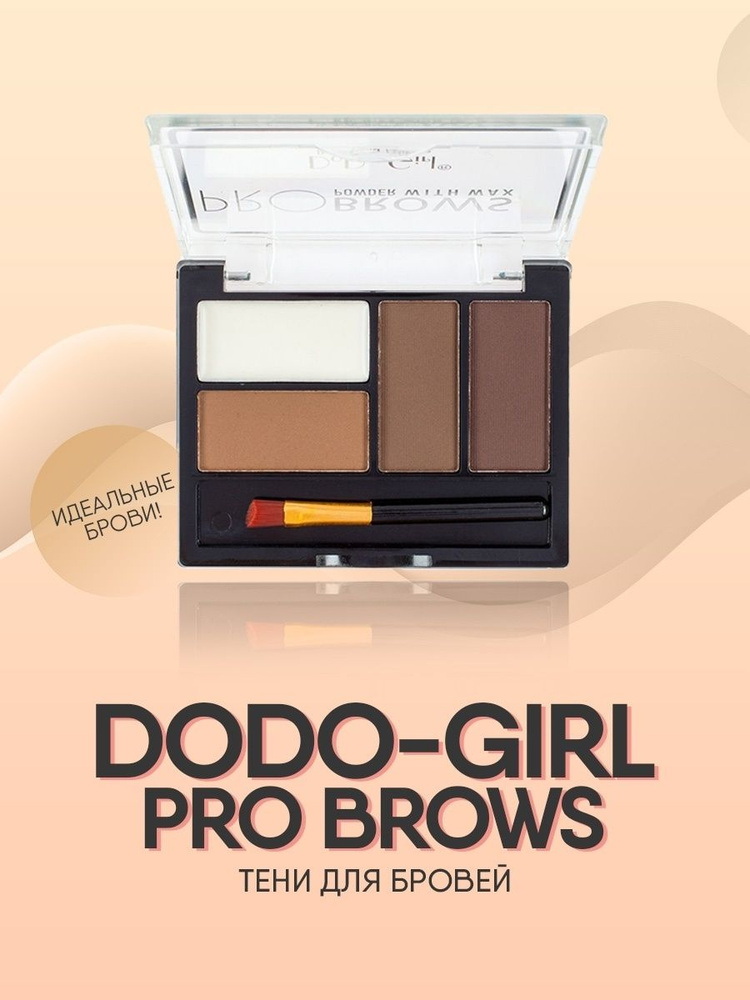 Тени и воск для укладки бровей КАЧЕСТВО!/ PRO Brow палетка для макияжа бровей и век c нюдовые ...