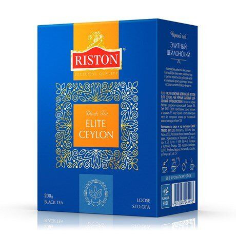 Riston Чай черный Elite Ceylon, листовой, 200 г - купить с доставкой по ...