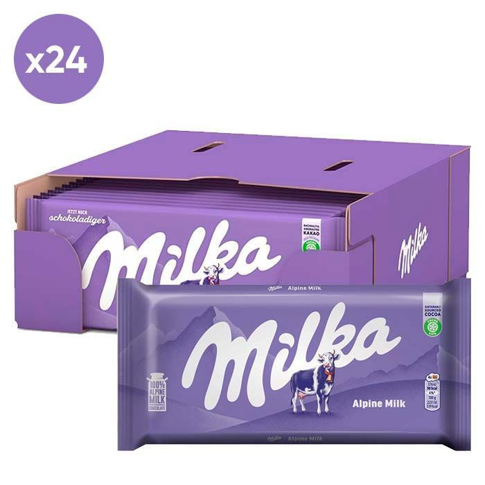 Шоколад Milka Alpine Milk (Германия), 100 г (24 шт) - купить с ...